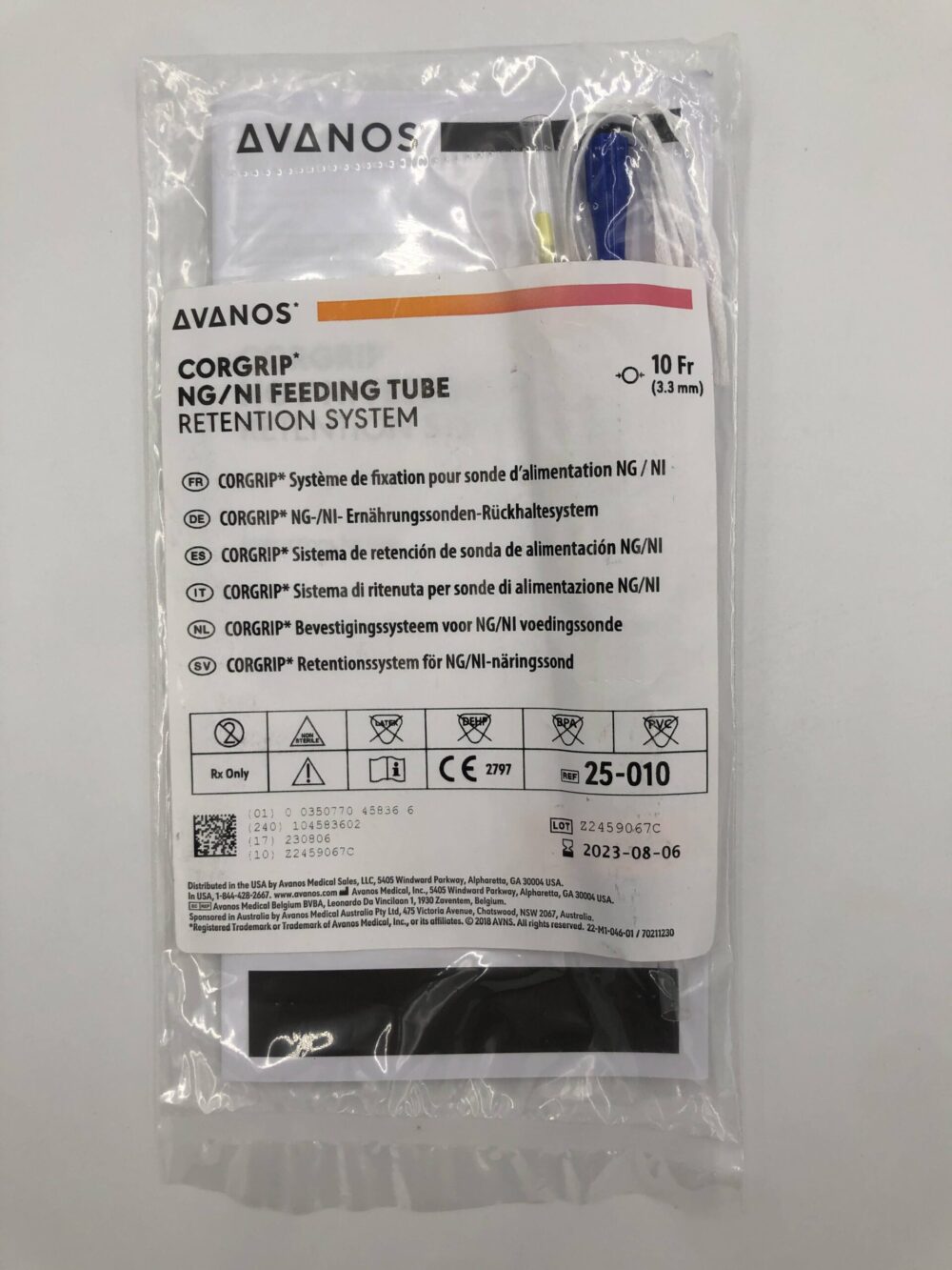 AVANOS 25-010 Corgrip NG/NI Feeding Tube Retention System 10Fr – GB ...