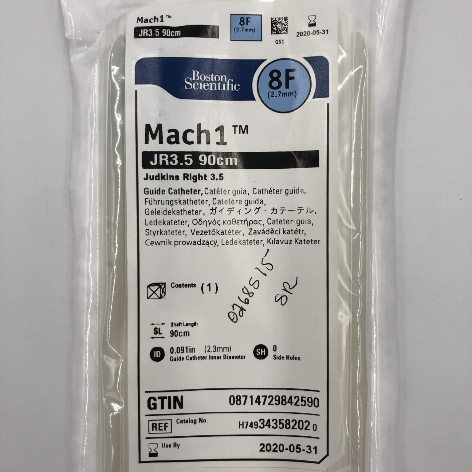 Boston Scientific 34358202 Mach1 JR3.5 90cm Judkins Right Guide ...