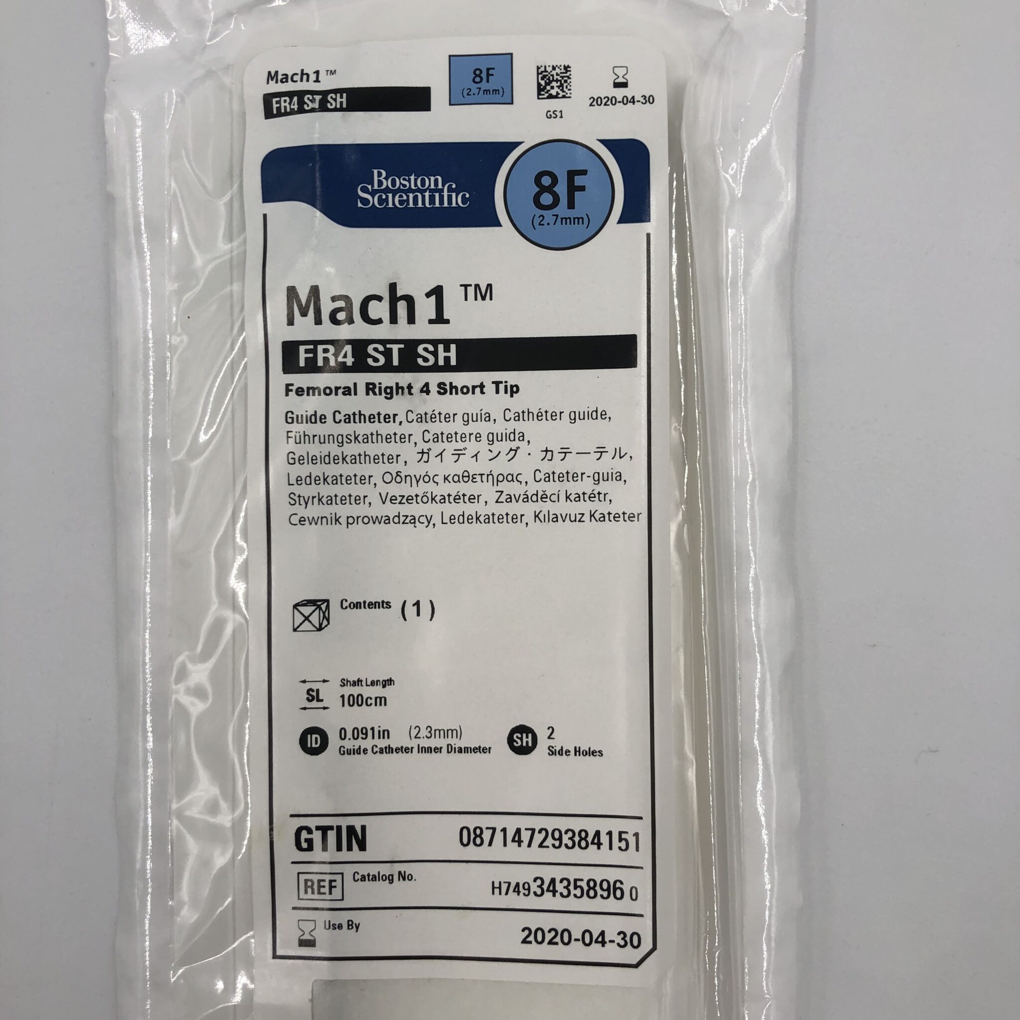 Boston Scientific 3435896 Mach1 FR4 ST SH Femoral Right 4 Short Tip ...