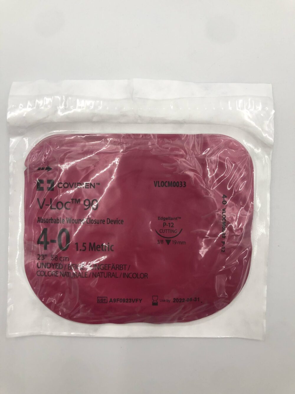 COVIDIEN VL0CM0033 V-Loc 90 Absorbable Wound Closure Device 4-0 Undyed ...