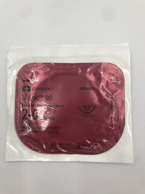 COVIDIEN VL0CM2115 V-Loc 90 Absorbable Wound Closure Device 2-0, Violet ...