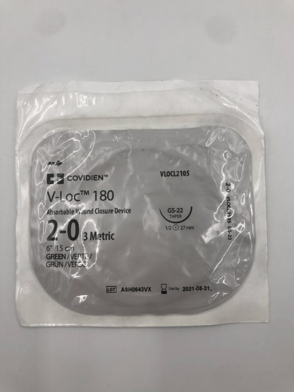 COVIDIEN VL0CL2105 V-Loc 180 Absorbable Wound Closure Device 2-0 Green ...
