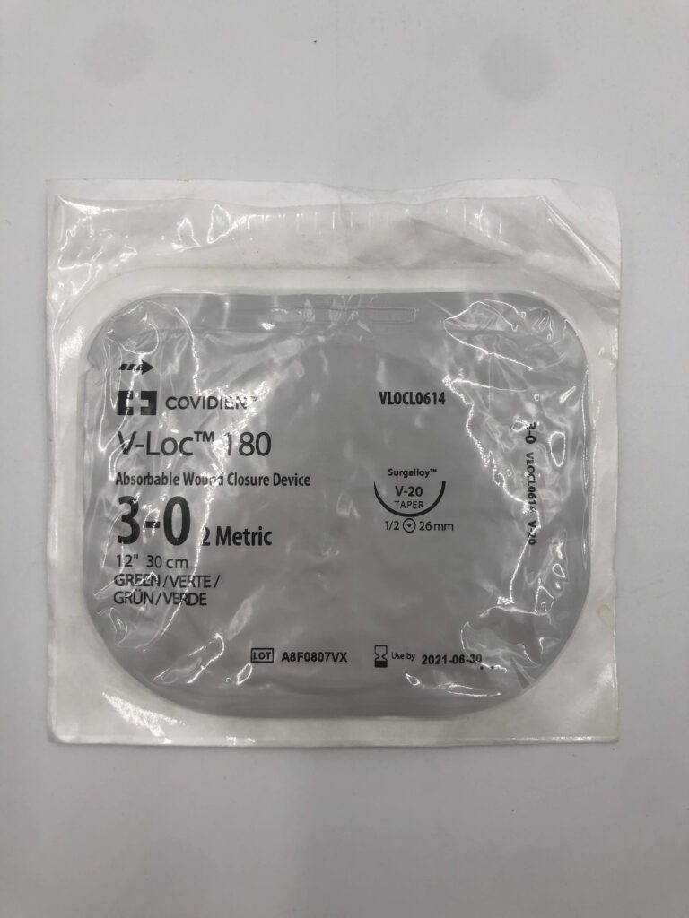 COVIDIEN VL0CL0614 V-Loc 180 Absorbable Wound Closure Device 3-0 Green ...