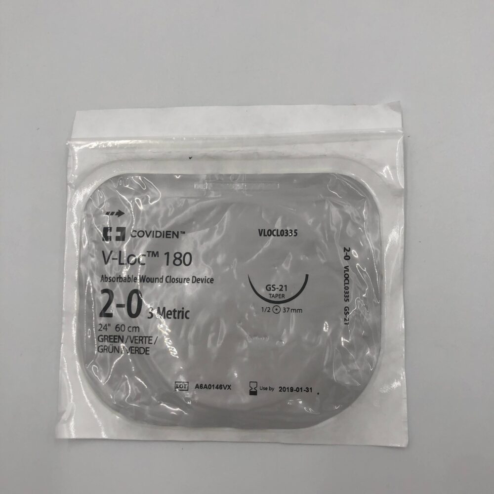 COVIDIEN VL0CL0335 V-Loc 180 Absorbable Wound Closure Device 2-0 Green ...