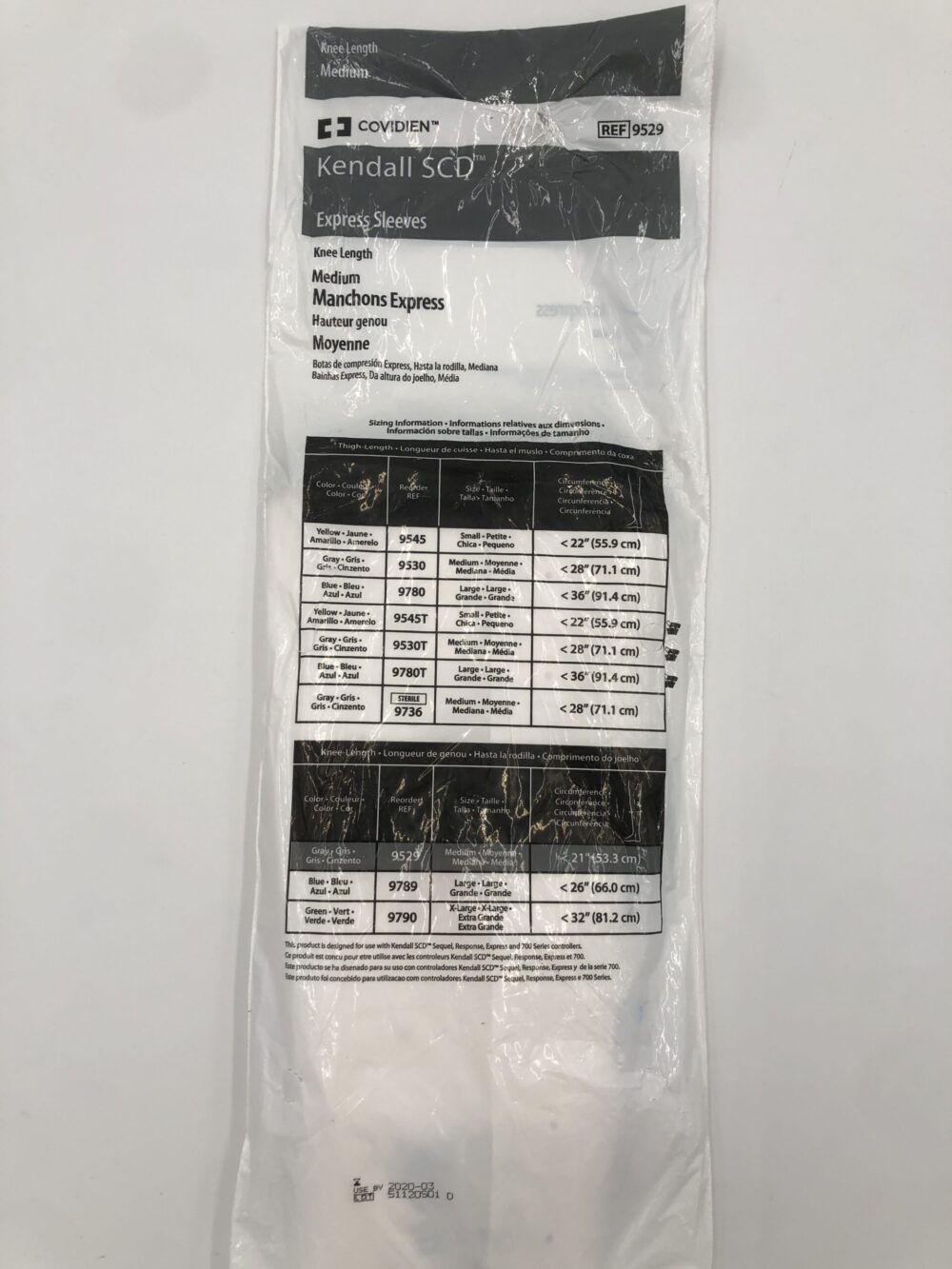 COVIDIEN 9529 Kendall SCD Express Sleeves, Knee Length, Med. (X) – GB ...