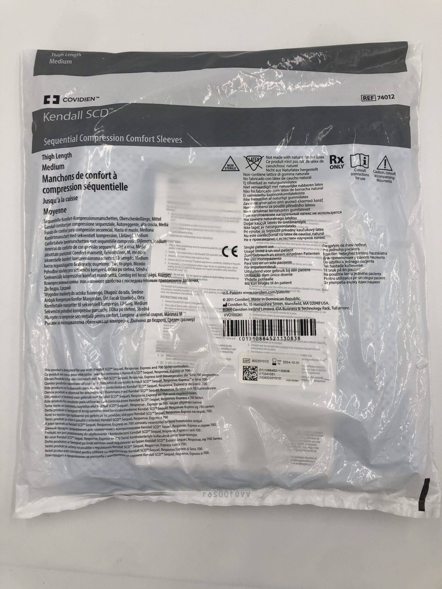 COVIDIEN 74012 Kendall SCD Sequential Compression Comfort Sleeves Thigh ...