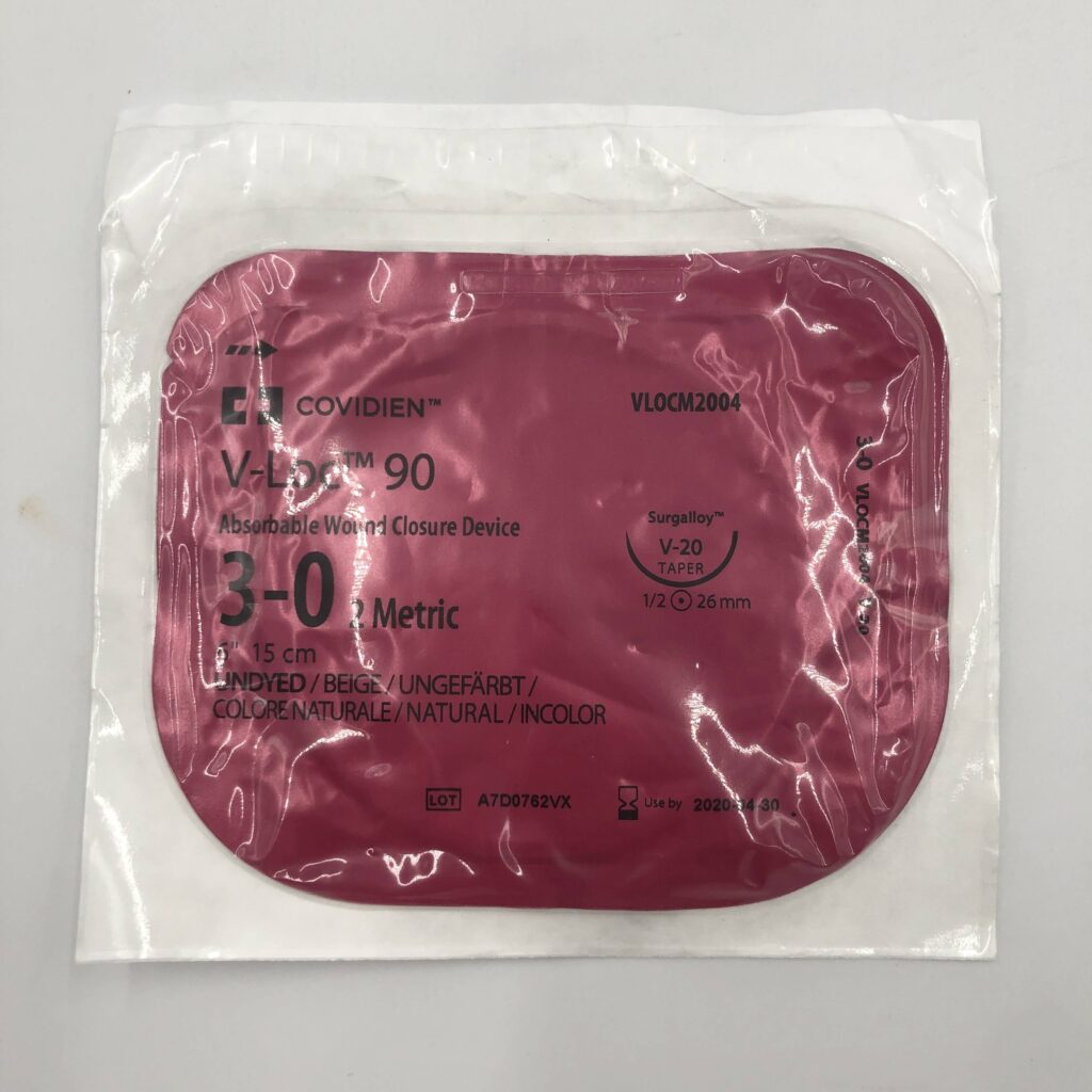 COVIDIEN VL0CM2004 V-Loc 90 Absorbable Wound Closure Device 3-0 Undyed ...