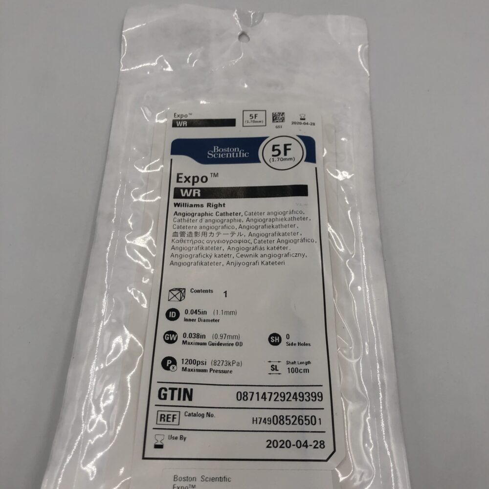 Boston Scientific 0852650 5F Expo WR Williams Right Angiographic ...