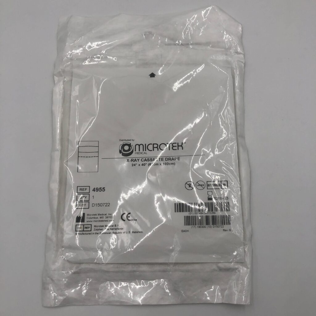 MICROTEK MEDICAL 4955 X-Ray Cassette Drape 24"x40" (61cm x 102cm) (X ...