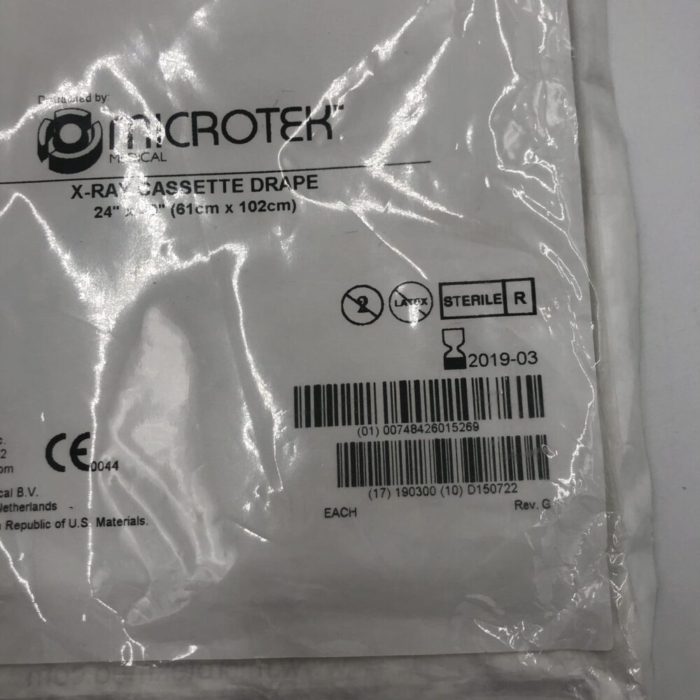 MICROTEK MEDICAL 4955 X-Ray Cassette Drape 24"x40" (61cm x 102cm) (X ...