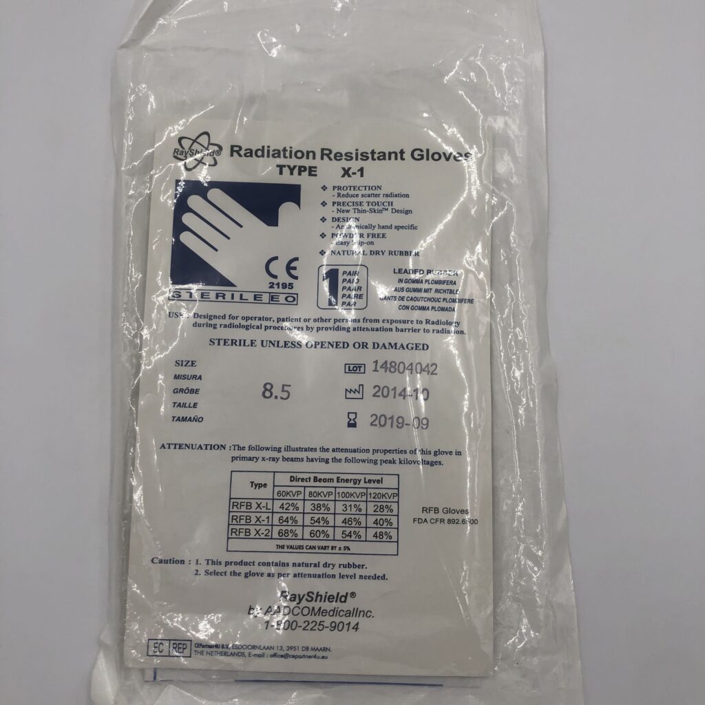 RAYSHIELD RFB X-1 Radiation Resistant Gloves, Size 8.5, Type X-1 (X ...