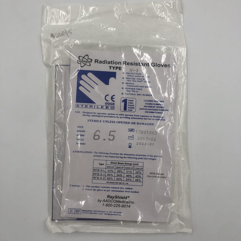 RAYSHIELD RFB X-1 Radiation Resistant Gloves Type X-1, Size 6.5 (X ...