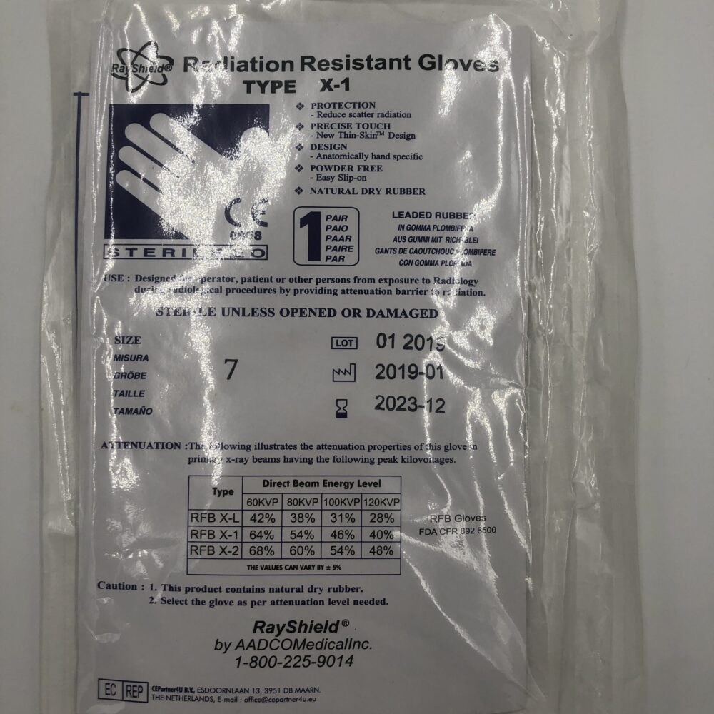 RAYSHIELD RFB X-1 Radiation Resistant Gloves, Type X-1, Size 7 – GB ...