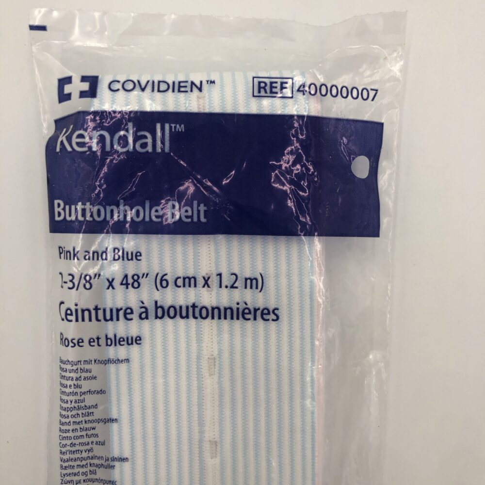 COVIDIEN 40000007 Kendall Buttonhole Belt Pink & Blue 6cm x 1.2m - GB ...
