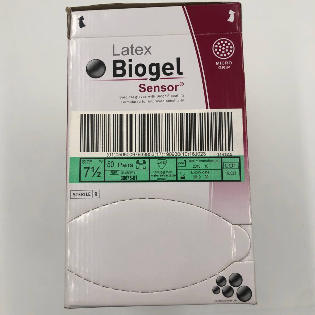MOLNLYCKE 306575 Biogel Sensor Surgical Gloves, Size 7.5 (50 Pairs/Box ...