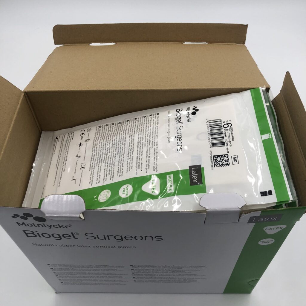 MOLNLYCKE 30460 Biogel Surgeons Natural Rubber Latex Surgial Gloves ...