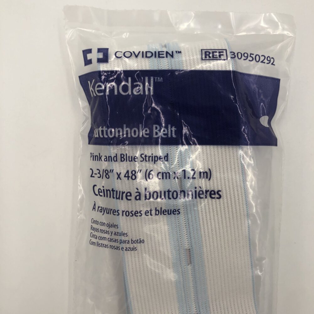 COVIDIEN 30950292 Kendall Buttonhole Belt Pink&Blue Striped 6cm x 1.2m ...
