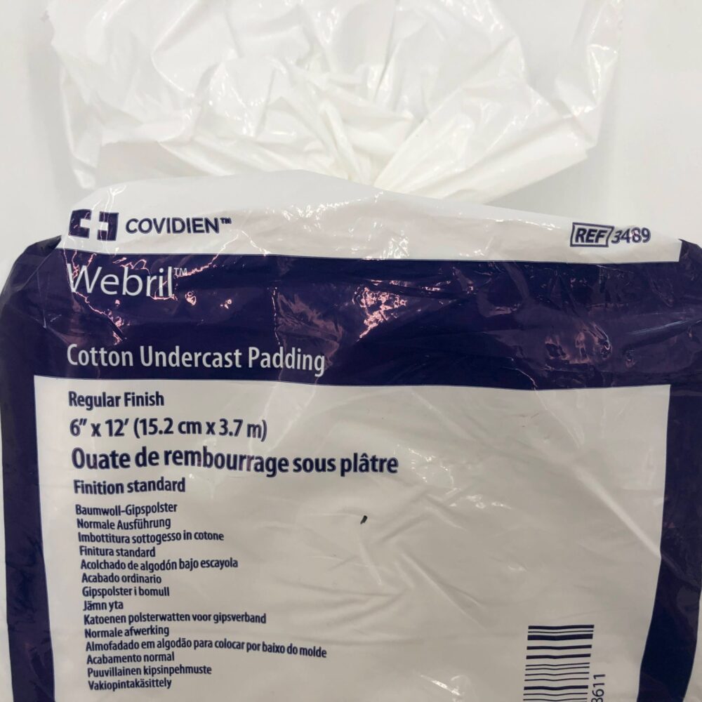 COVIDIEN 3489 Webril Cotten Undercast Padding Regular Finish 6in x 12ft ...