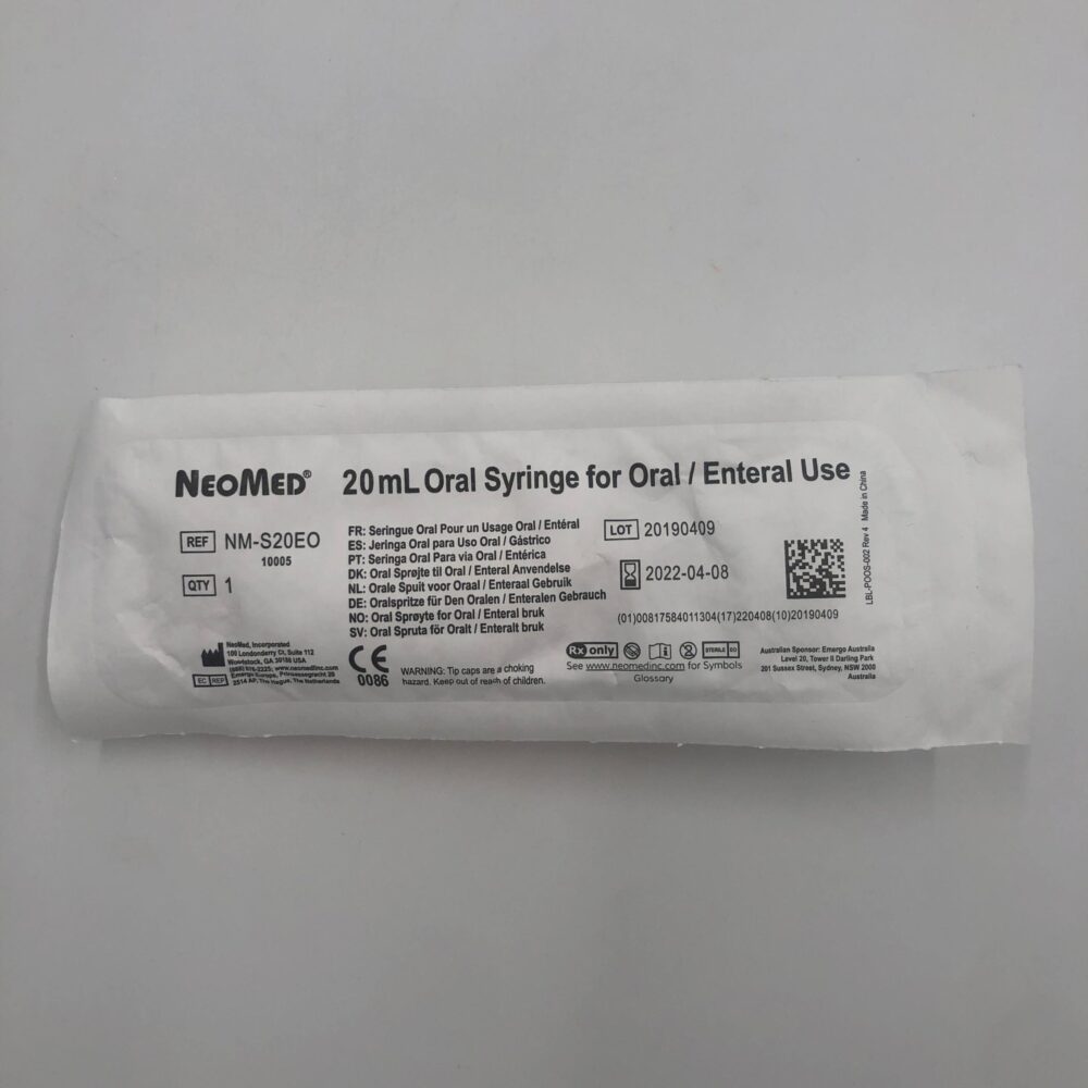 NEOMED NM-S20EO 20ml Oral Syringe for Oral/Enteral (X) – GB TECH USA