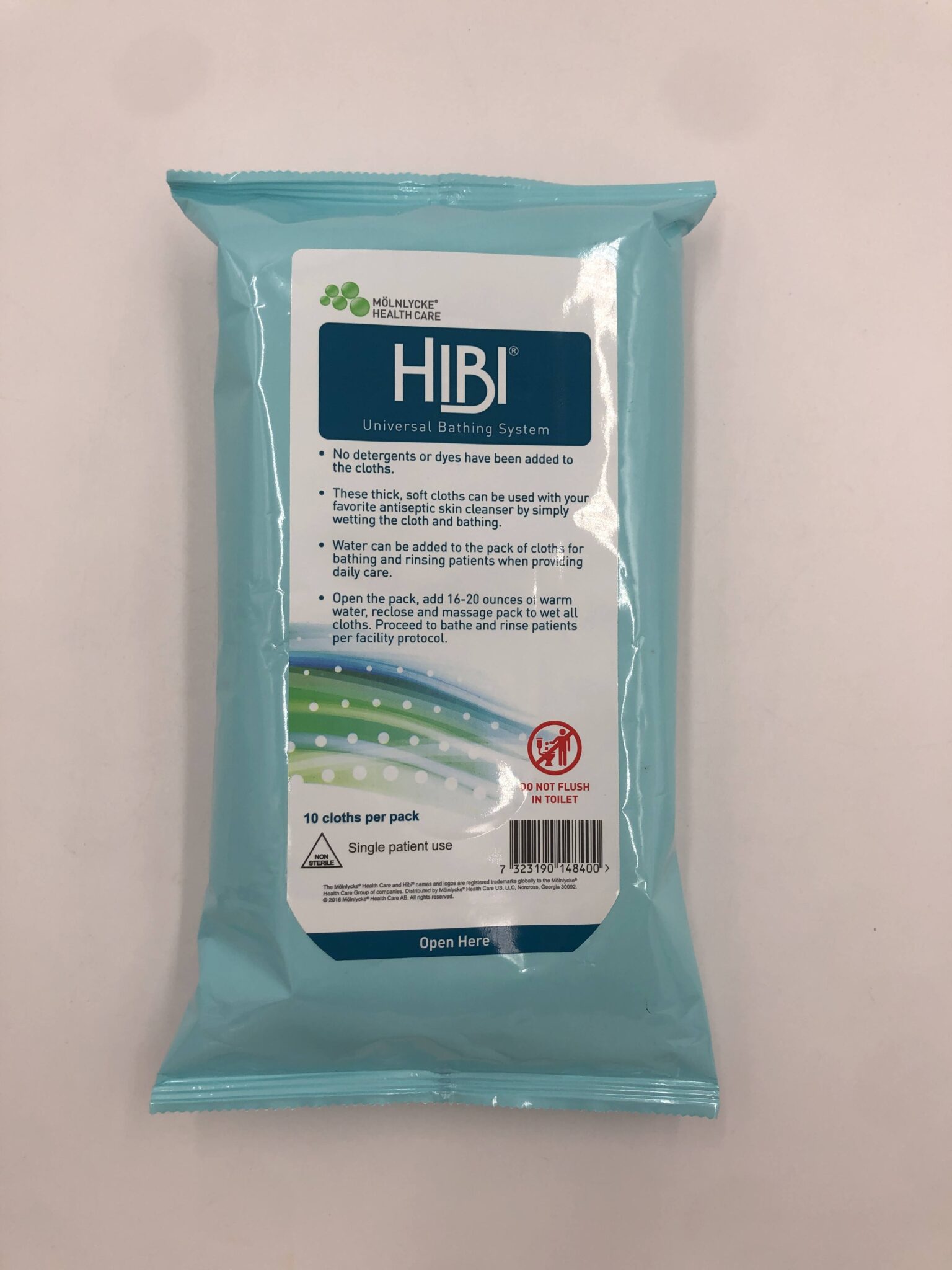 MOLNLYCKE 59910 Hibi Universal Bathing System Cloths (10/Pkg) - GB TECH USA
