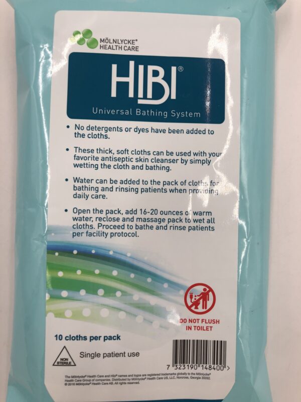 MOLNLYCKE 59910 Hibi Universal Bathing System Cloths (10/Pkg) - GB TECH USA