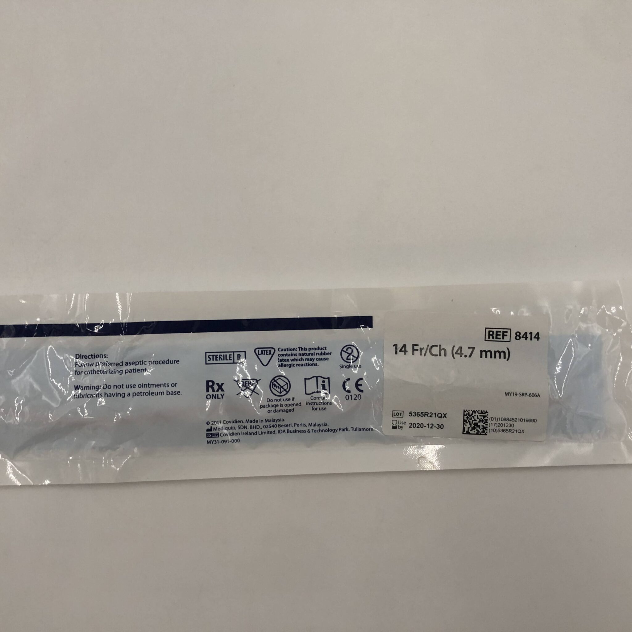 Covidien™ 8414 Dover™ Red Rubber Urethral Catheter 14Fr/Ch (4.7mm) (X ...