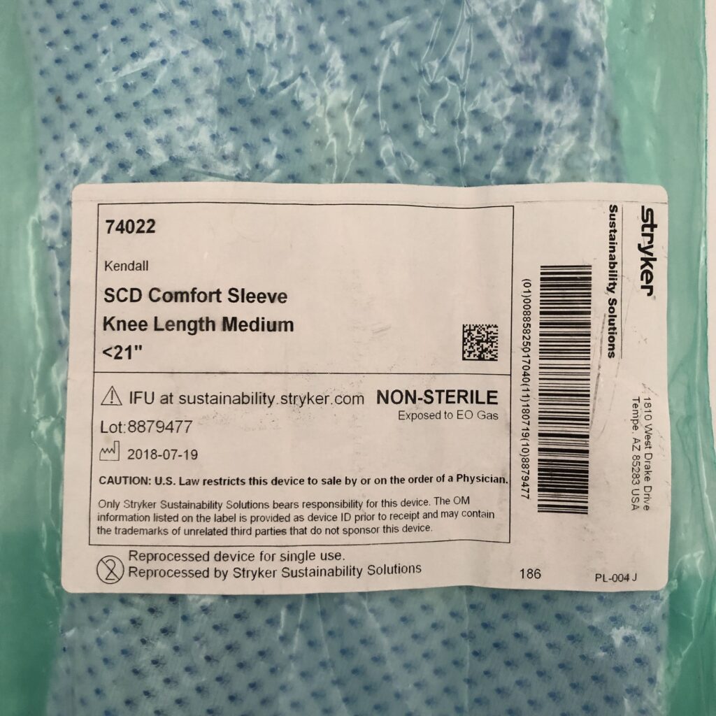 Covidien 74022 SCD Comfort Sleeve Knee Length Medium