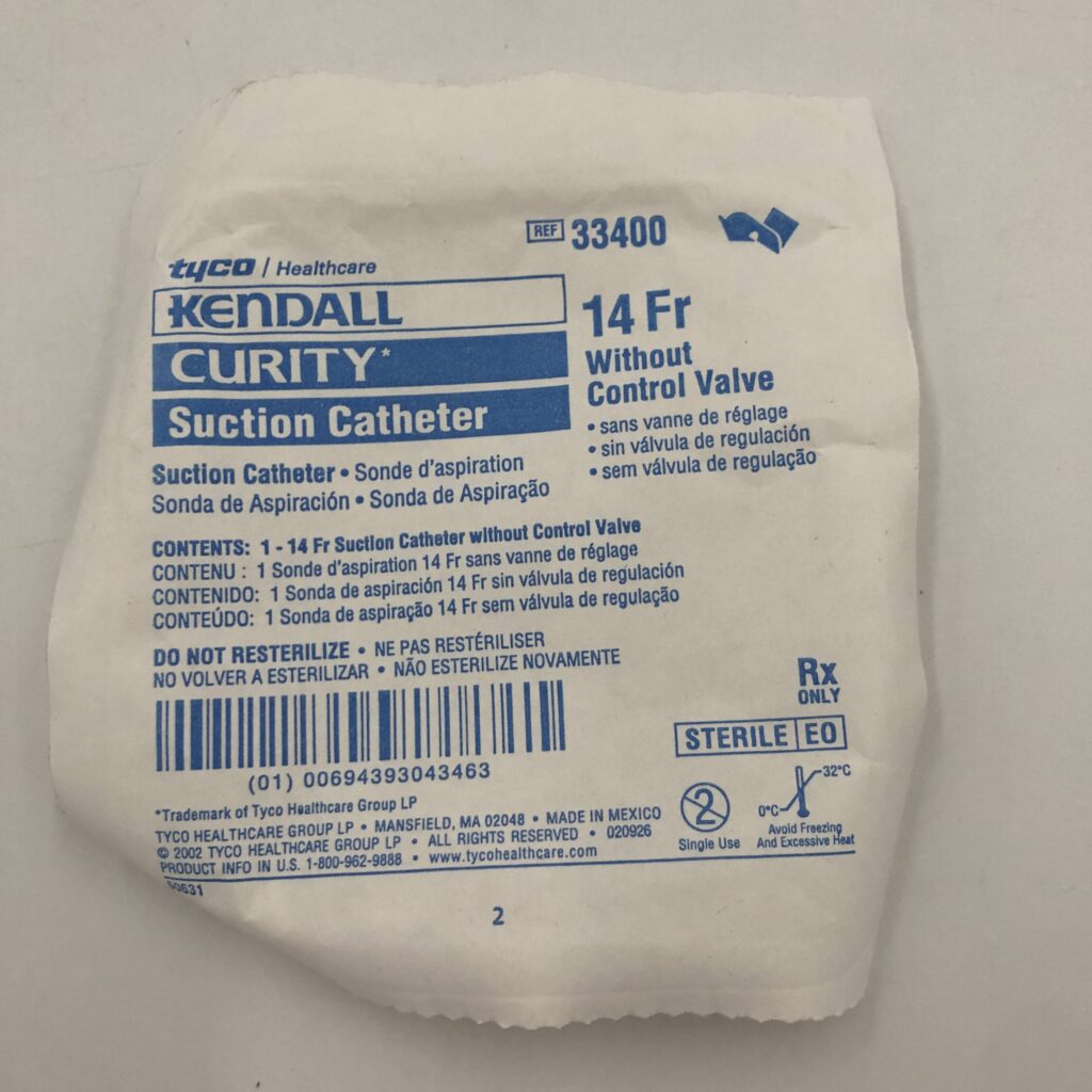 Tyco 33400 Kendall Curity® Suction Catheter 14Fr without Control Valve ...