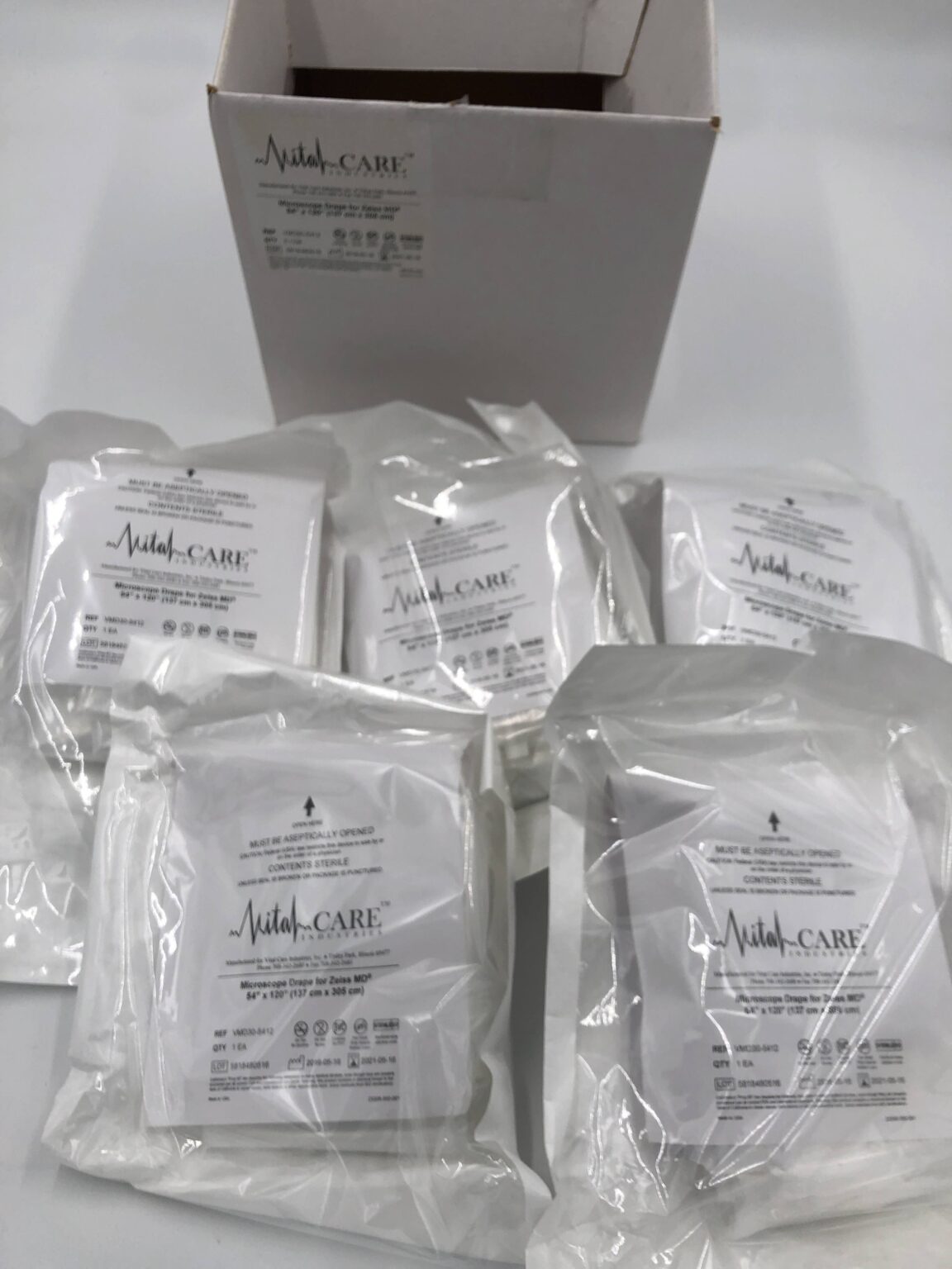 VITAL CARE VMD30-5412 Microscope Drape for Zeiss MD 54in x 120in (5/Bx ...