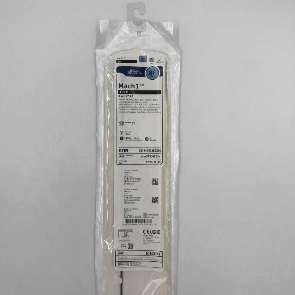 Boston Scientific 34358293 Mach1 Q3.5 Q-Curve 3.5 Guide Catheter, 8F (x ...