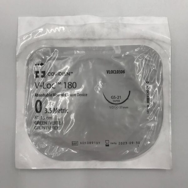 COVIDIEN VL0CL0306 V-Loc 180 Absorbable Wound Closure Device 0, Green ...