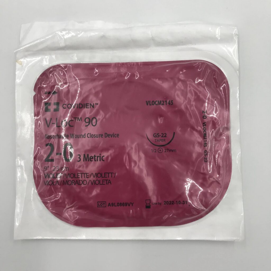 COVIDIEN VL0CM2145 V-Loc 90 Absorbable Wound Closure Device 2-0, Violet ...