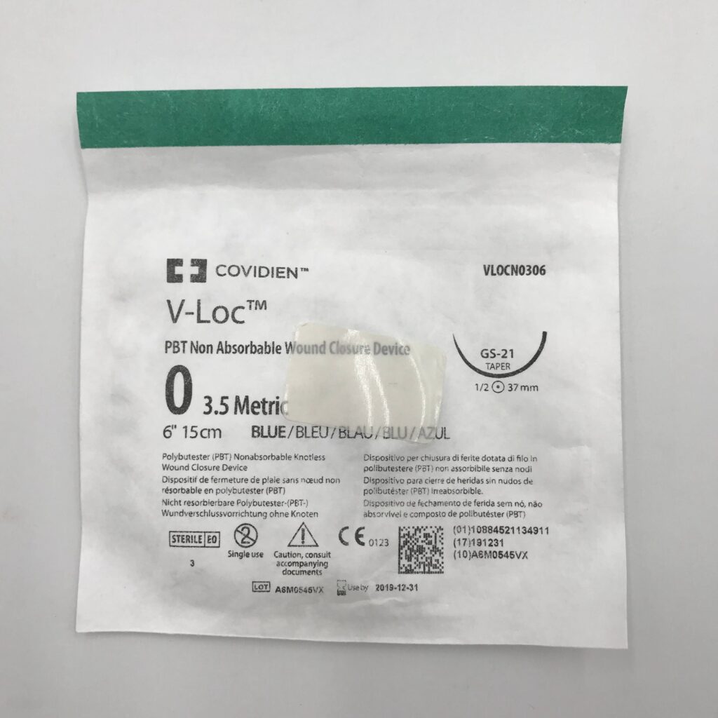 COVIDIEN VL0CN0306 V-Loc PBT Non Absorbable Wound Closure Device 0 ...