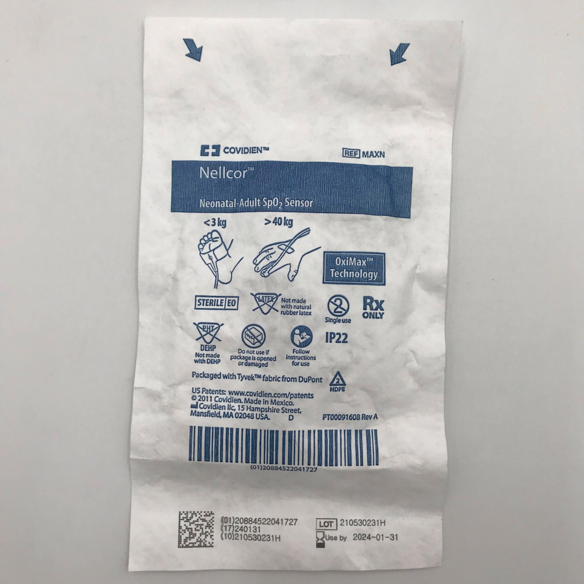 COVIDIEN MAXN Nellcor Neonatal-Adult SpO2 Sensor 40kg – GB TECH USA