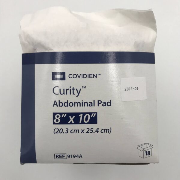 Covidien 9194A Curity Abdominal Pad, 8inx10in (18/Box) (X) - GB TECH USA