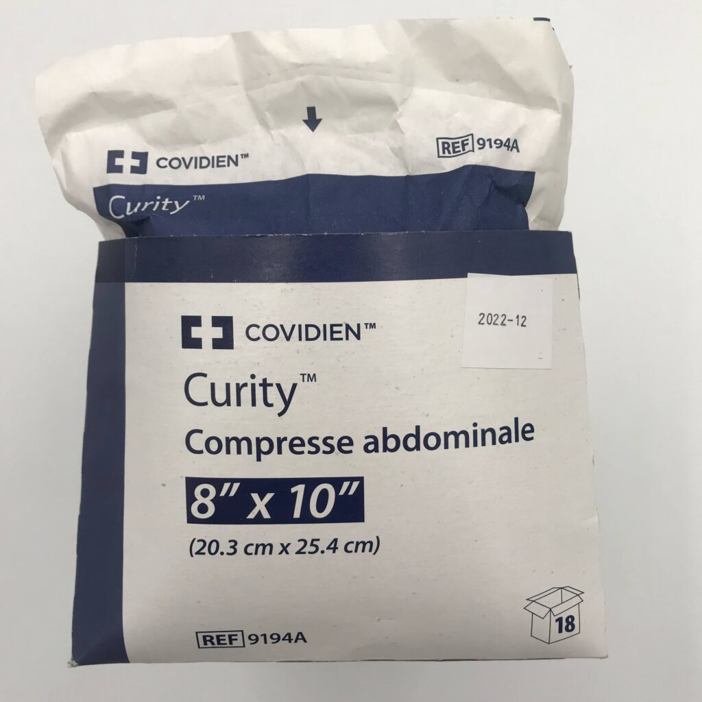 Covidien 9194A Curity Abdominal Pad, 8inx10in (18/Box) - GB TECH USA