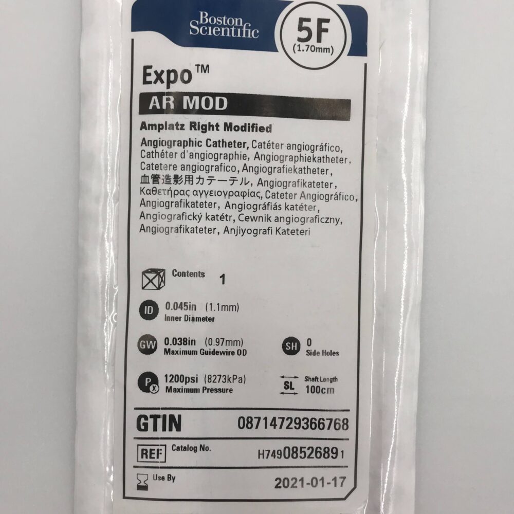 Boston Scientific 0852689 Expo AR MOD Amplatz Right Modified, 5F (x ...