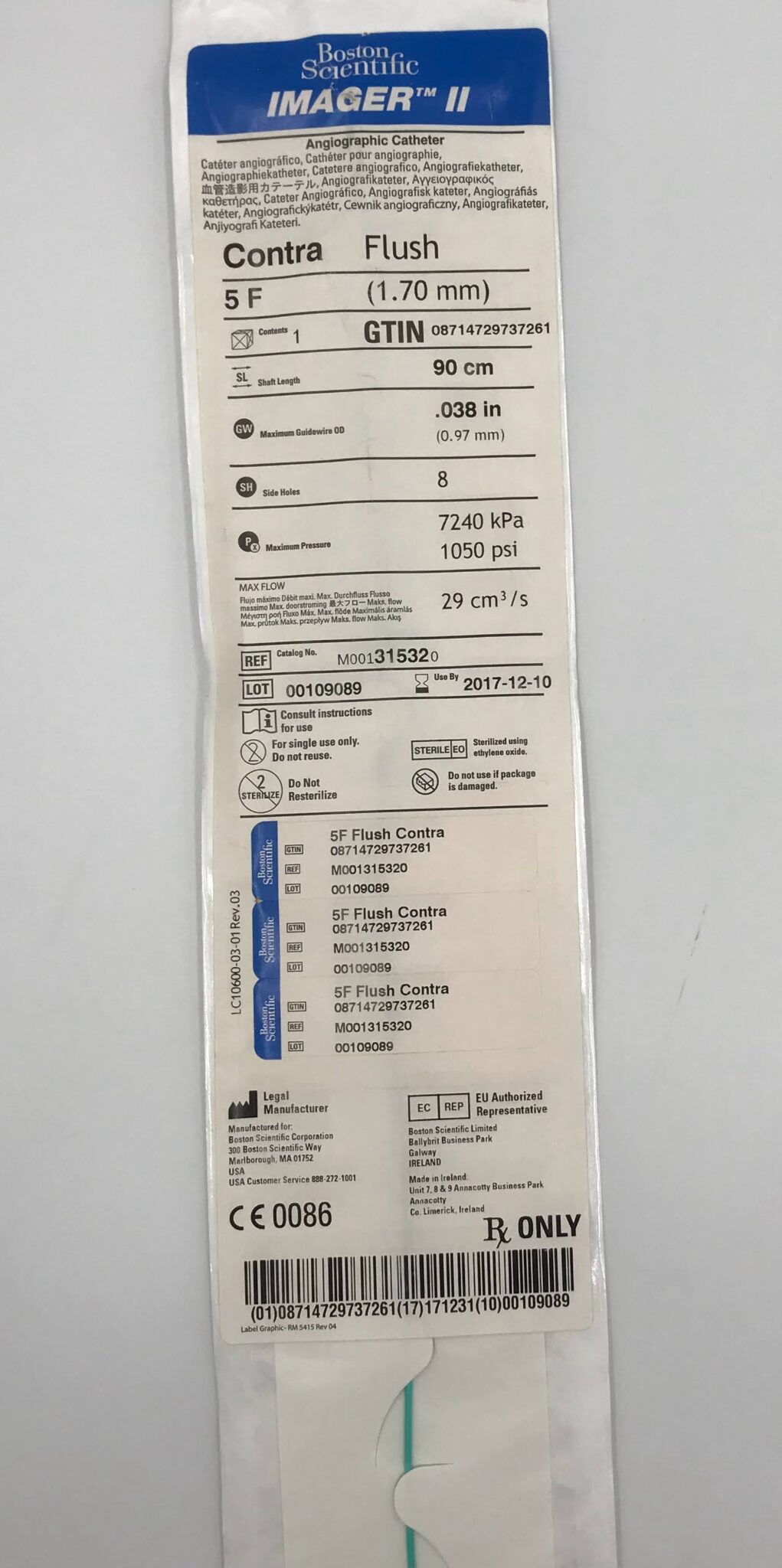 Boston Scientific 31532 Imager II Contra Flush Angiographic Catheter ...