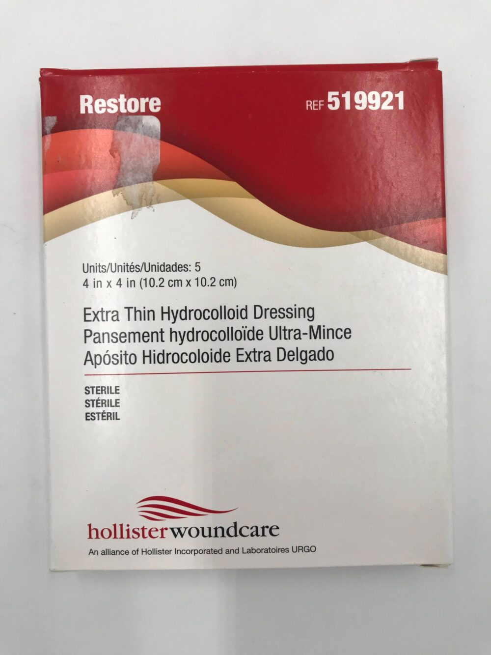 Hollister 519921 Restore Extra Thin Hydrocolloid Dressing, 4inx4in (5 ...