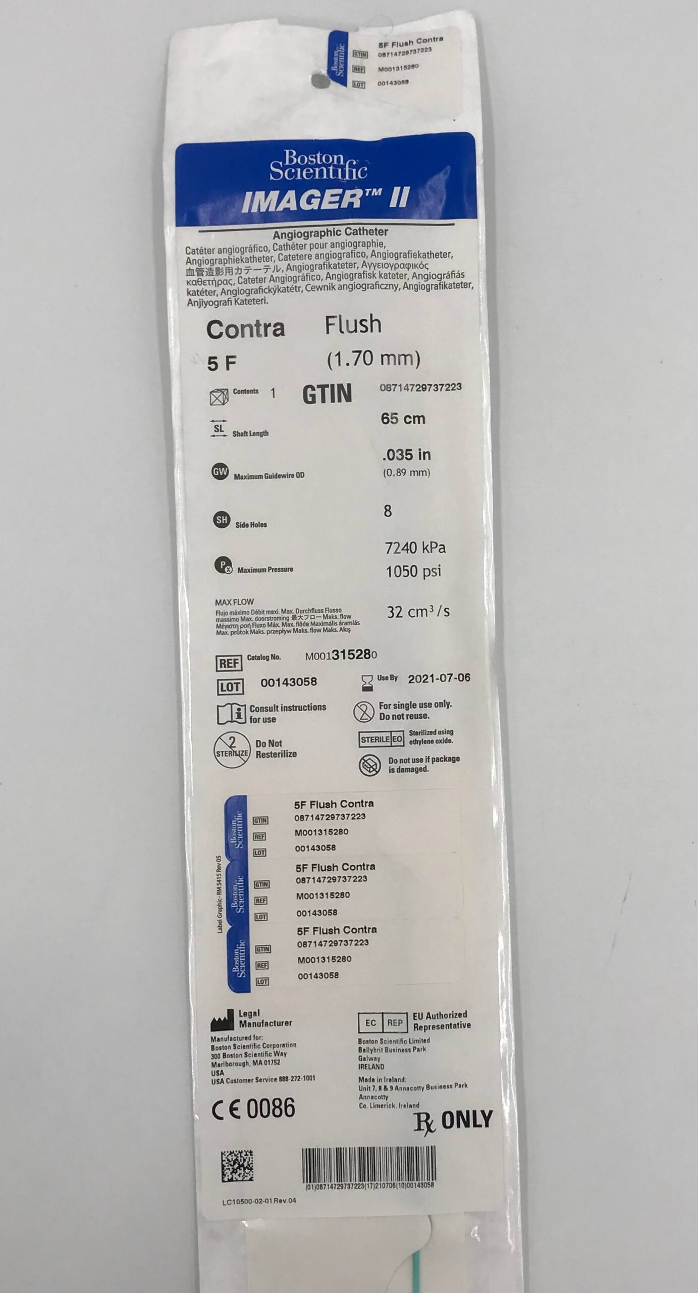 Boston Scientific 31528 Imager II Angiographic Catheter, 5F (x) – GB ...