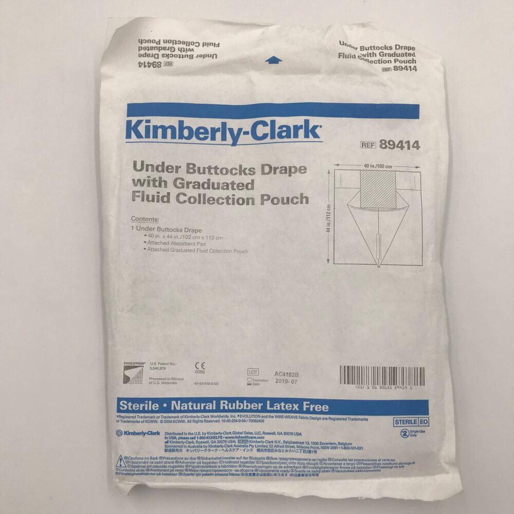 Kimberly Clark 89414 Under Buttocks Drape w/ Graduated Fluid Collection ...
