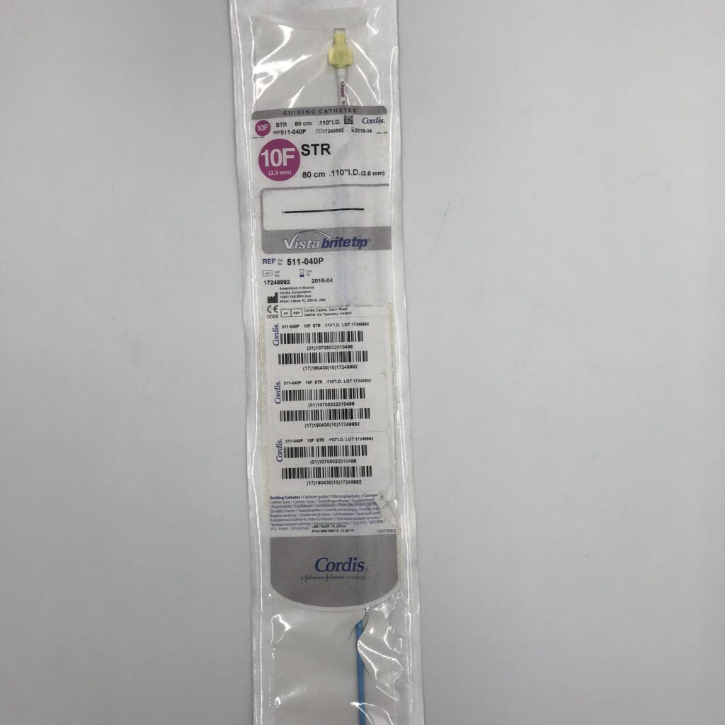 Cordis 598-942 Vista Brite Tip Guiding Catheter, MPA 1, 9F (x) - GB ...