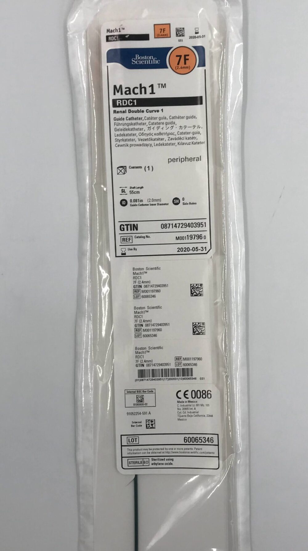 Boston Scientific 19796 Mach 1, RDC1 Renal Double Curve 1 Guide ...