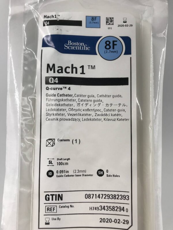 Boston Scientific 34358294 Mach1 Q4 Q-Curve 4 Guide Catheter, 8F (x ...