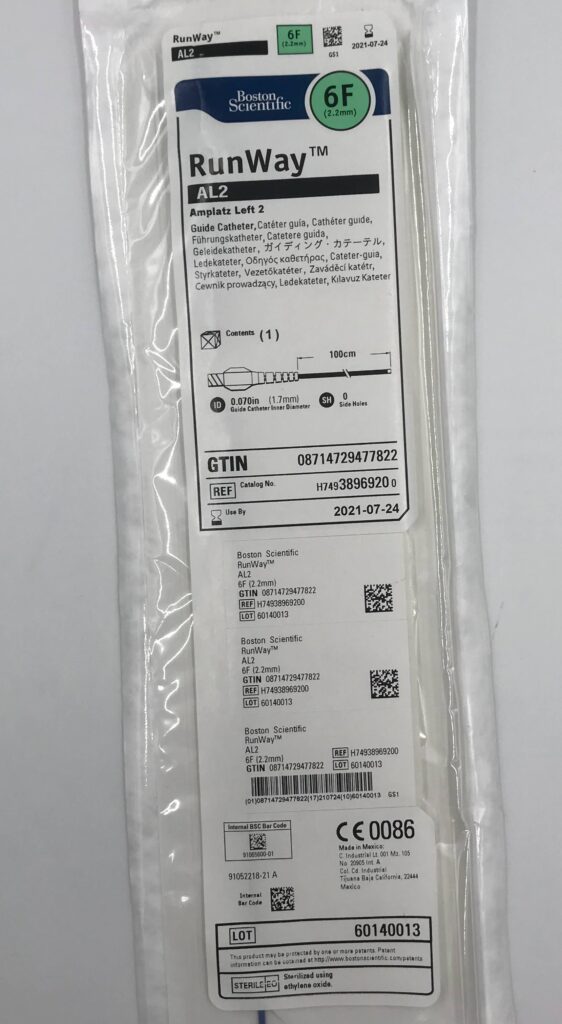 Boston Scientific 3896920 RunWay AL2 Amplatz Left 2 Guide Catheter 6F ...