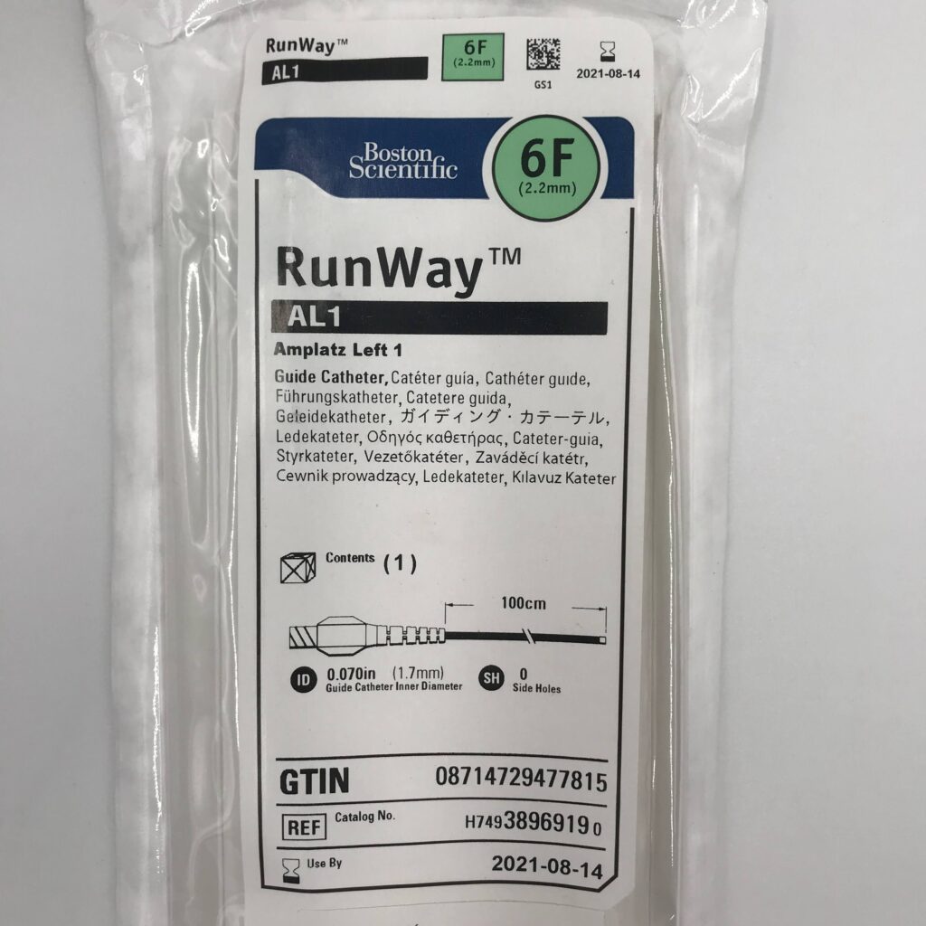 Boston Scientific 3896919 RunWay AL1 Amplatz Left 1 Guide Catheter 6F ...