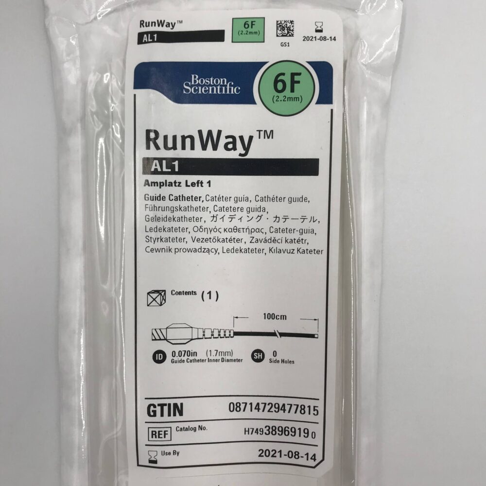 Boston Scientific 3896919 RunWay AL1 Amplatz Left 1 Guide Catheter 6F ...