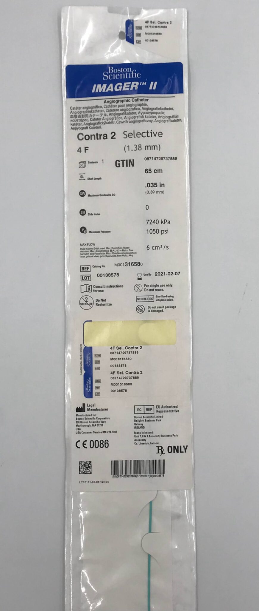 Boston Scientific 31658 Imager II Contra 2 Selective Angiographic ...