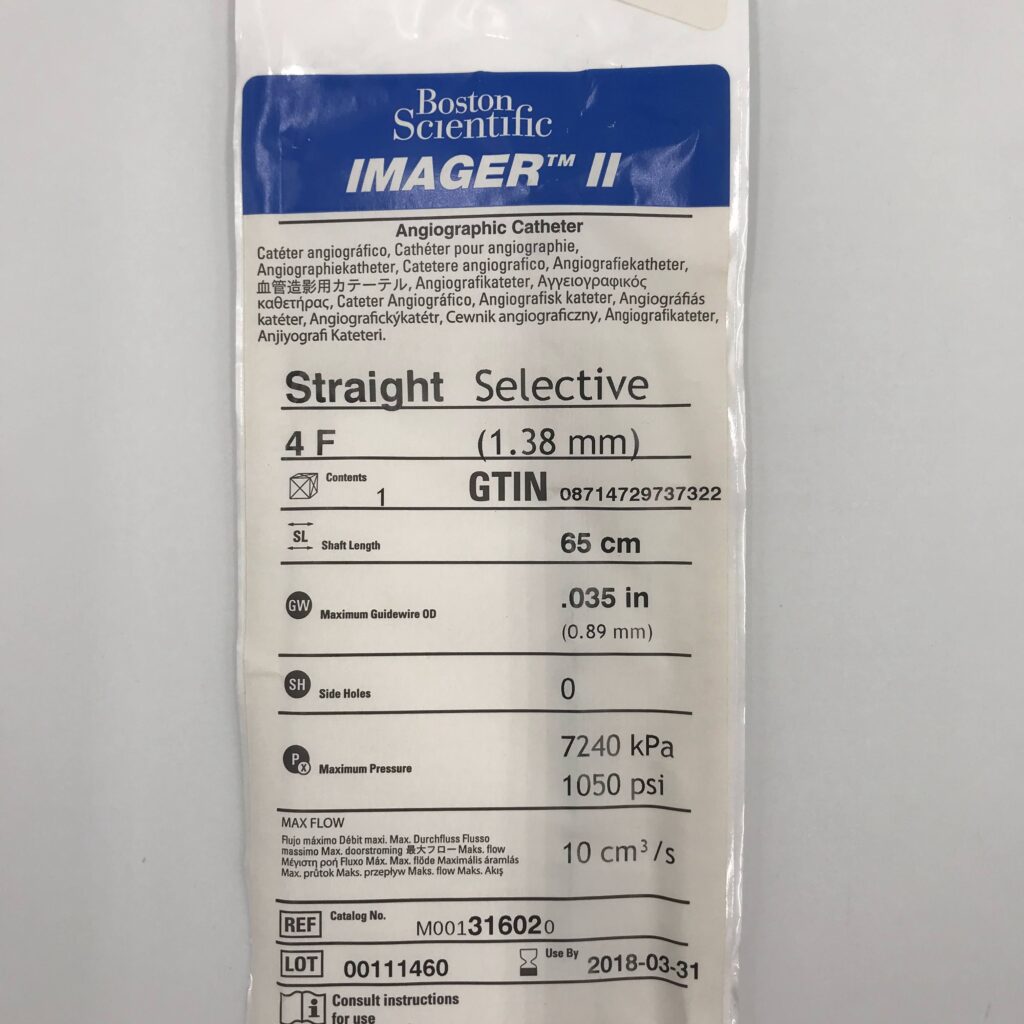 Boston Scientific 31602 Imager II Straight Selective Angiographic ...