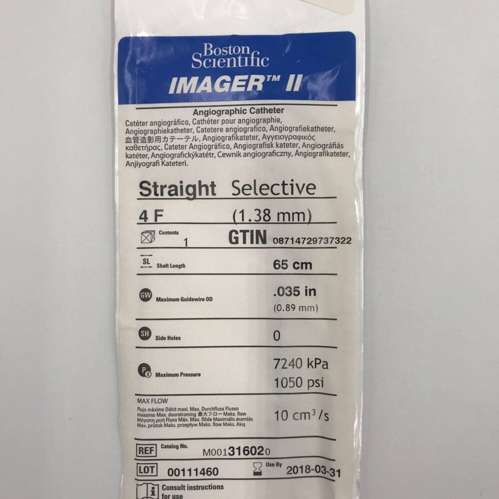 Boston Scientific 31602 Imager II Straight Selective Angiographic ...